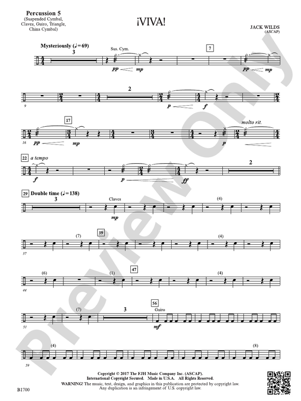 Viva!: Percussion 5: Percussion 5 Part: Jack Wilds - Digital Sheet ...