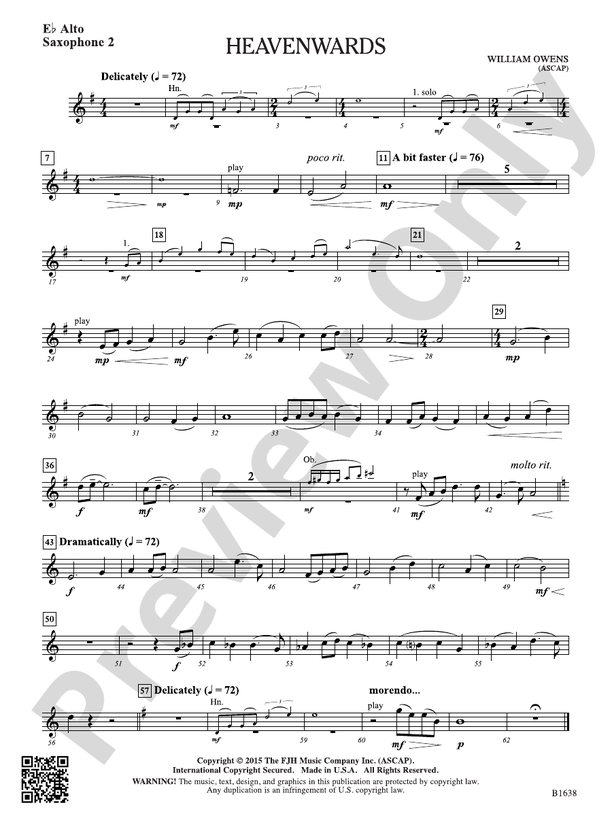 Heavenwards: E-flat Alto Saxophone 2: E-flat Alto Saxophone 2 Part ...
