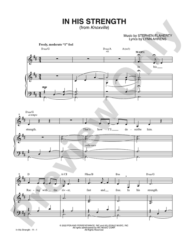 In His Strength from Knoxville: Piano: Stephen Flaherty - Digital Sheet ...