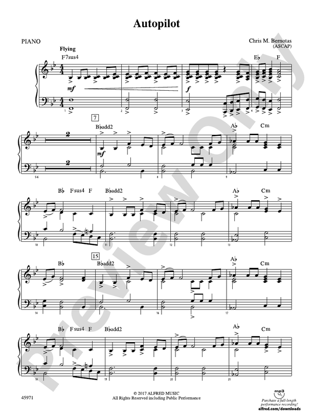 Autopilot: Piano Accompaniment: Piano Accompaniment Part - Digital ...