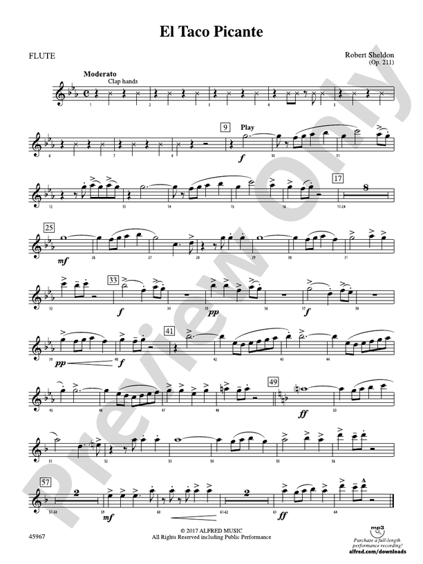 El Taco Picante: Flute: Flute Part - Digital Sheet Music Download