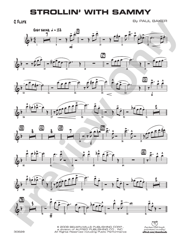 Strollin' with Sammy: Flute: Flute Part - Digital Sheet Music Download