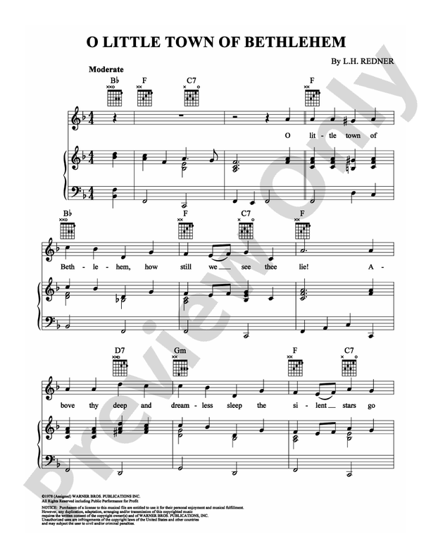 O Little Town of Bethlehem: Piano/Vocal/Chords: Frank Sinatra - Digital ...