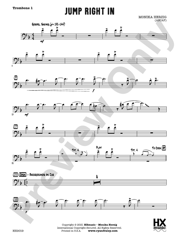 Jump Right In: Trombone 1: Trombone 1 Part: Monika Herzig - Digital ...