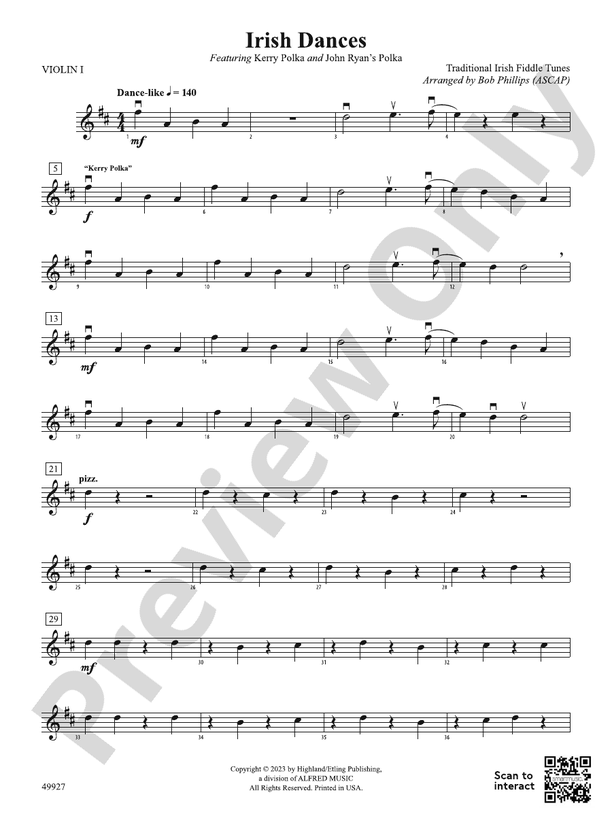 Irish Dances: 1st Violin: 1st Violin Part - Digital Sheet Music Download