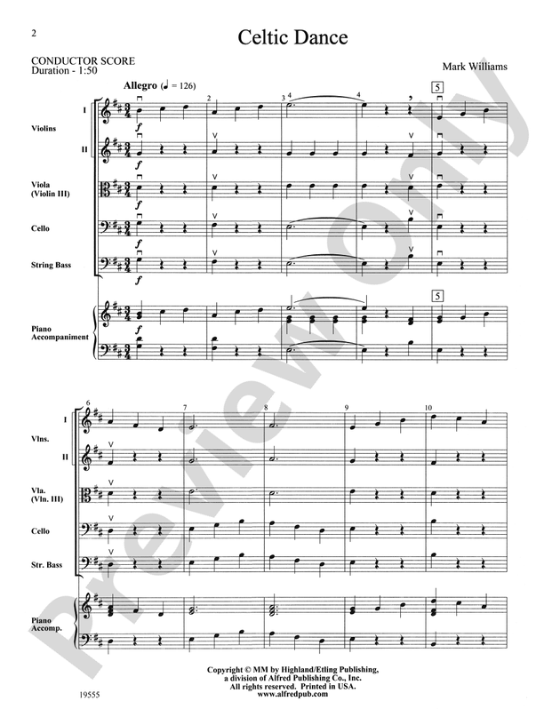 Celtic Dance: Score: String Orchestra Score - Digital Sheet Music Download