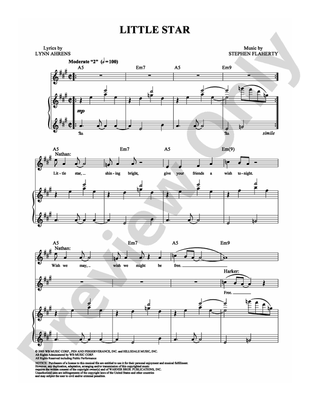 Little Star: Piano/Vocal/Chords: Stephen Flaherty - Digital Sheet Music ...