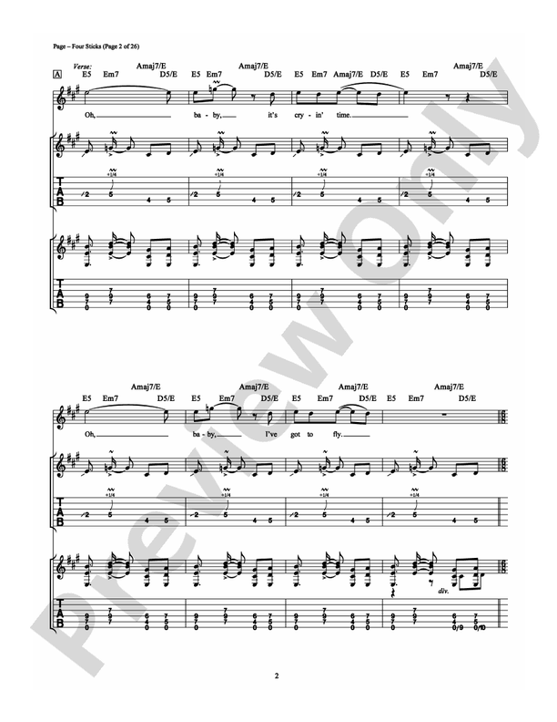 Four Sticks: Guitar TAB: Led Zeppelin - Digital Sheet Music Download