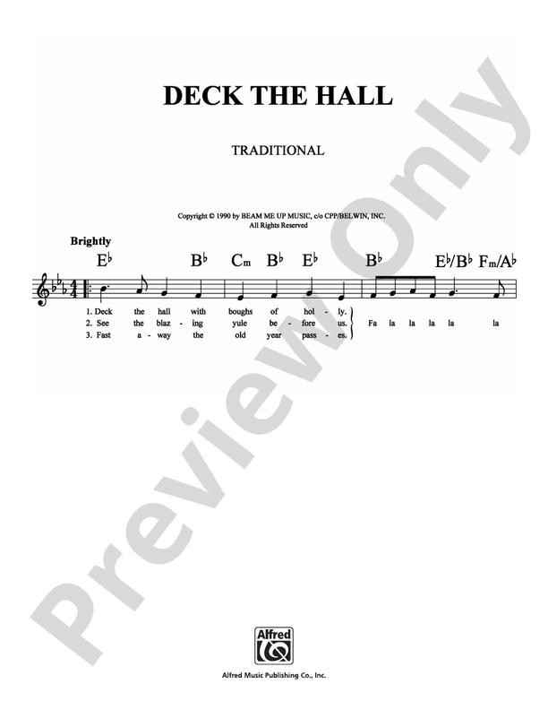 Deck the Hall: Lead Sheet: Traditional - Digital Sheet Music Download