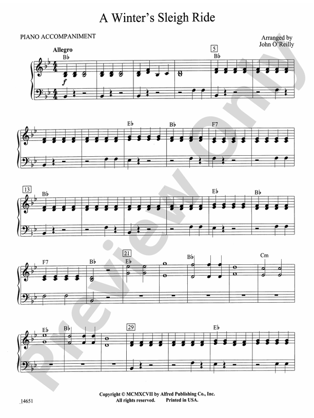 A Winter's Sleighride: Piano Accompaniment: Piano Accompaniment Part ...