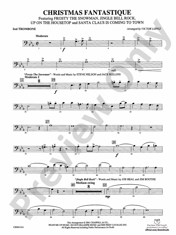 Christmas Fantastique (Medley): 2nd Trombone: 2nd Trombone Part - Digital Sheet Music Download