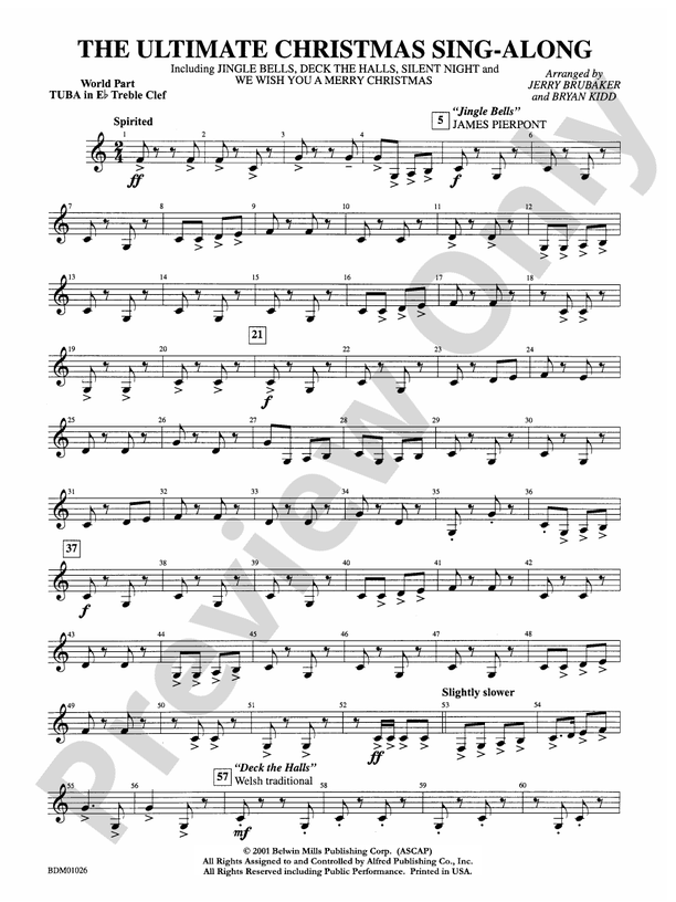 The Ultimate Christmas Sing-Along: WP E-flat Tuba T.C.: WP E-flat Tuba ...