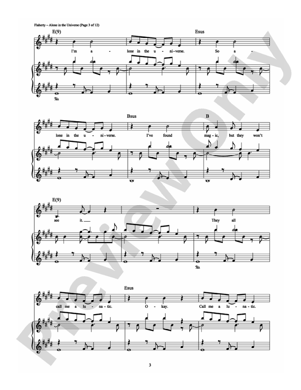 Alone in the Universe: Piano/Vocal/Chords: Stephen Flaherty - Digital ...