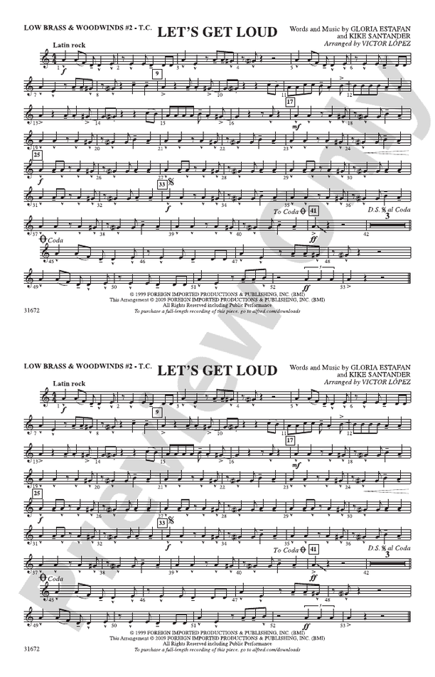 Let's Get Loud: Low Brass & Woodwinds #2 - Treble Clef: Low Brass ...