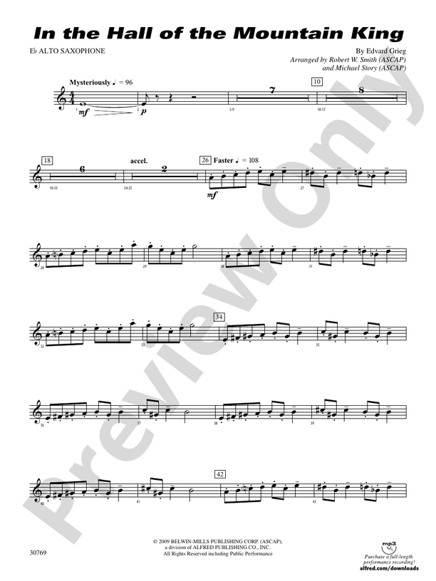 In the Hall of the Mountain King: E-flat Alto Saxophone: E-flat Alto ...