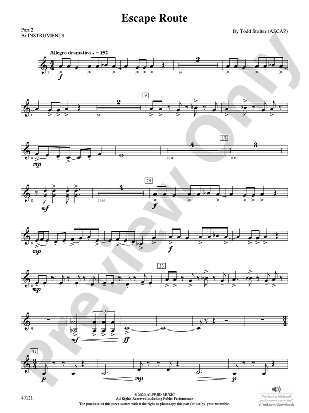 Escape Route: Part 2 - B-flat Instruments: Part 2 - B-flat Instruments ...