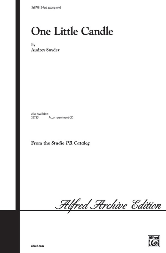 One Little Candle: 2-Part Choral Octavo: Audrey Snyder - Digital Sheet ...