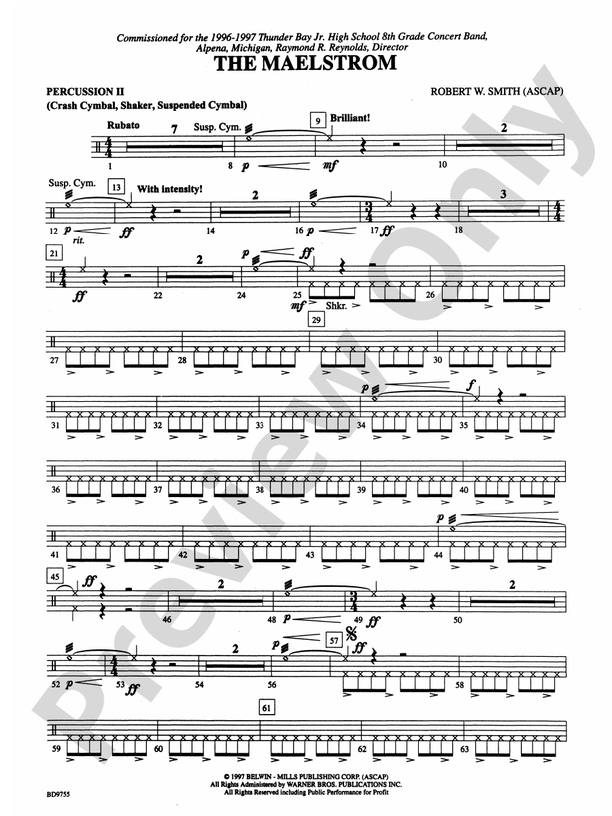 The Maelstrom: 2nd Percussion: 2nd Percussion Part - Digital Sheet ...