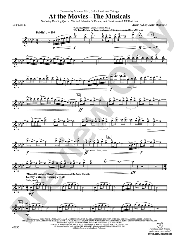 At the Movies---The Musicals: Flute: Flute Part - Digital Sheet Music ...