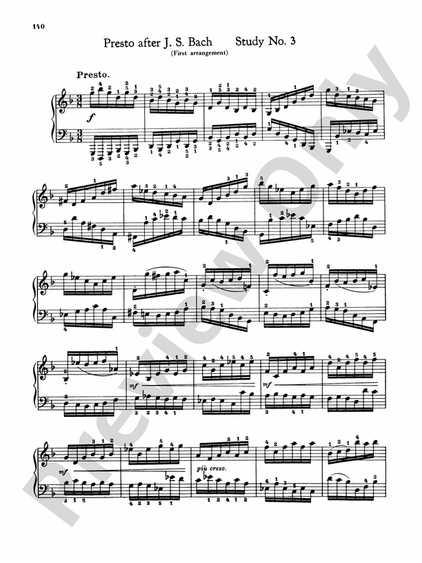 Brahms: Piano Works (Volume II: Op. 76-119 & 5 Etudes): Study No. 3, Presto after J.S. Bach ...