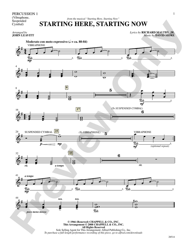 Starting Here, Starting Now (from the musical Starting Here, Starting ...