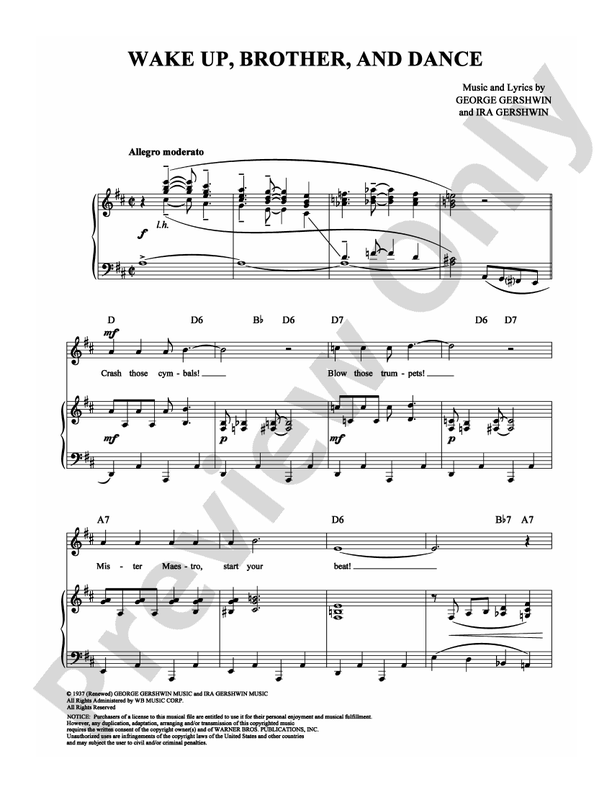 Wake Up, Brother, and Dance: Piano/Vocal/Chords: George Gershwin - Digital Sheet Music Download