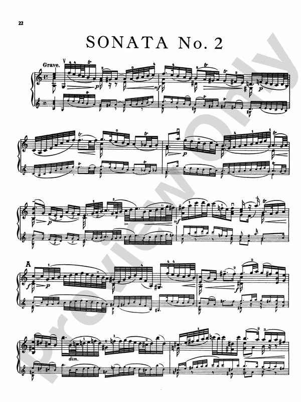 Bach: Six Sonatas and Partitas: Sonata No. 2 Part - Digital Sheet Music ...
