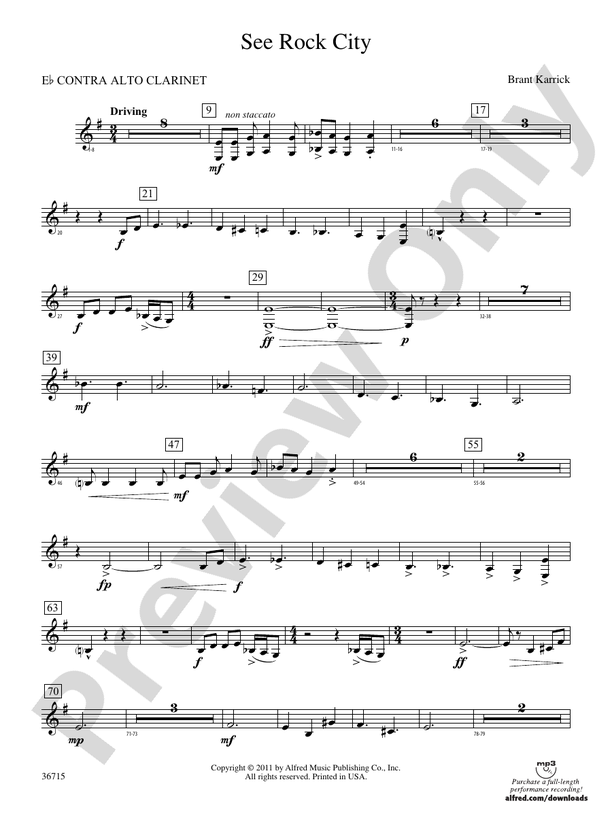 See Rock City: (wp) E-flat Contrabass Clarinet: (wp) E-flat Contrabass Clarinet World Part ...