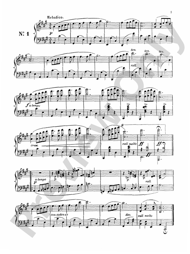 Granados: Valses Poéticos: Valse No. 1 Part - Digital Sheet Music Download