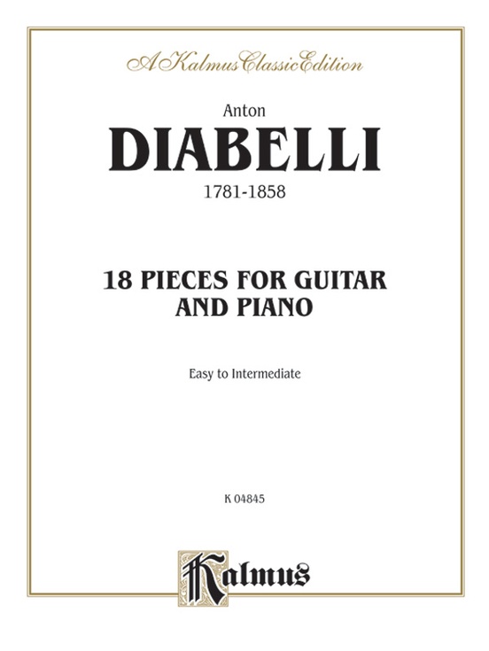 Diabelli: 18 Pieces for Guitar and Piano: 13. Andante (Piano) Part ...