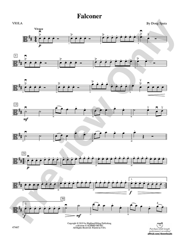 Falconer: Viola: Viola Part - Digital Sheet Music Download
