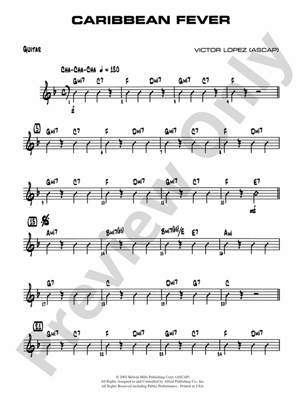 Caribbean Fever: Guitar: Guitar Part - Digital Sheet Music Download