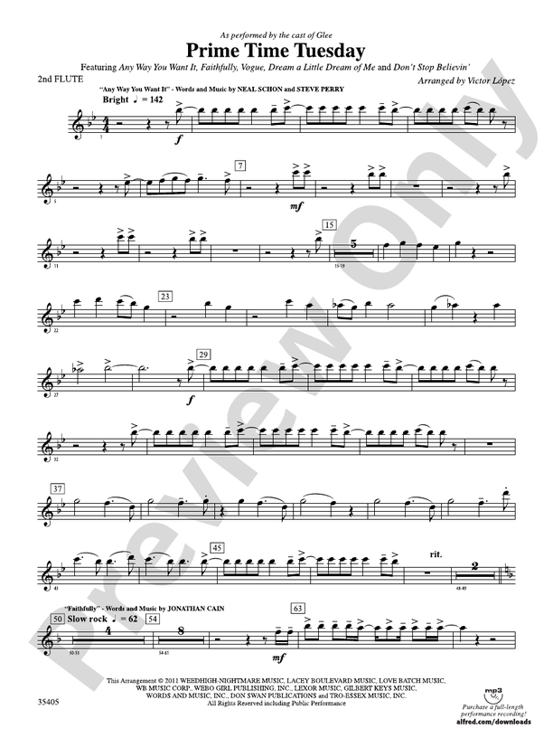 Prime Time Tuesday: 2nd Flute: 2nd Flute Part - Digital Sheet Music ...