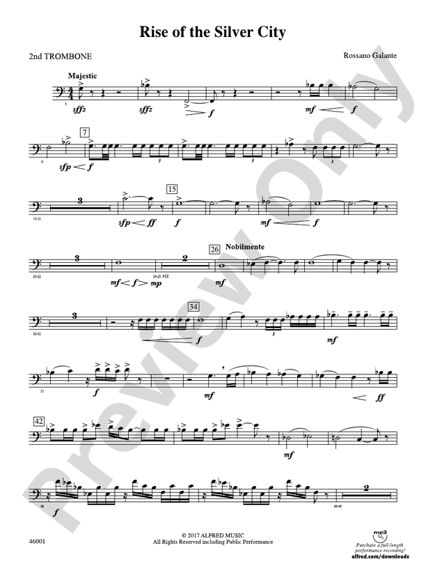 Rise of the Silver City: 2nd Trombone: 2nd Trombone Part - Digital ...