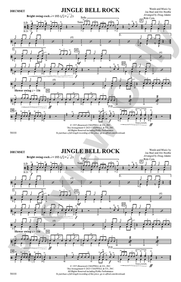 Jingle Bell Rock: Drums: Drums Part - Digital Sheet Music Download