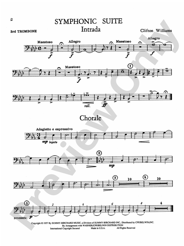 Symphonic Suite: 3rd Trombone: 3rd Trombone Part - Digital Sheet Music Download