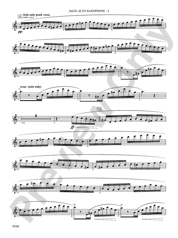 Napoli: 2nd E-flat Alto Saxophone: 2nd E-flat Alto Saxophone Part - Digital Sheet Music Download