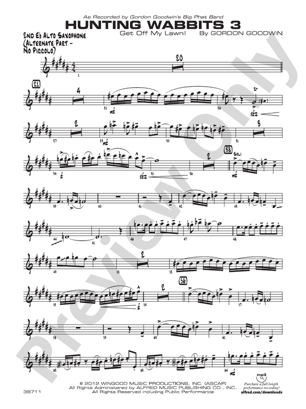 Hunting Wabbits 3 (Get Off My Lawn): Optional Alto Sax: Optional Alto ...