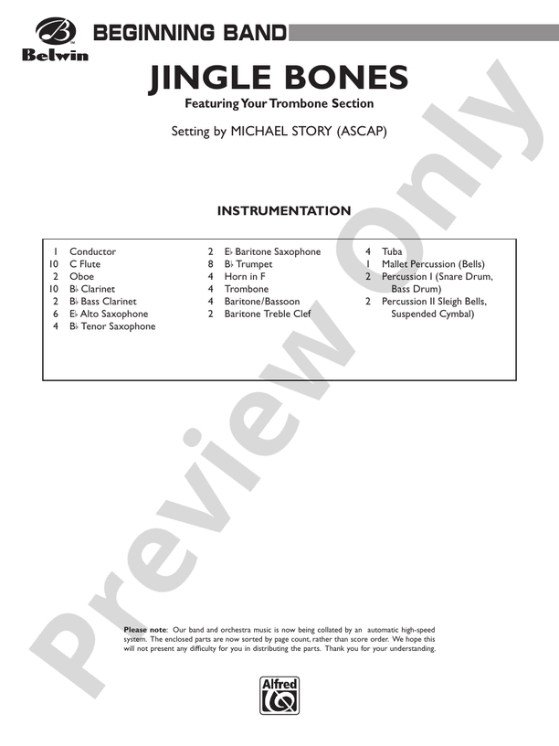 Jingle Bones: Score: Concert Band Score - Digital Sheet Music Download