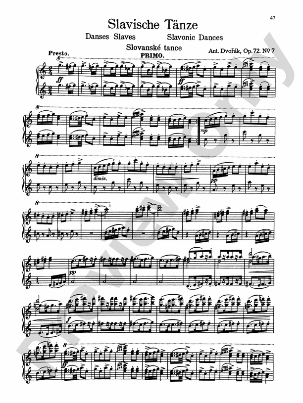 Dvorák: Slavonic Dances, Op. 72: Slavonic Dance, Opus 72, No. 7 Part ...