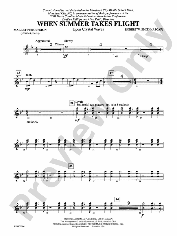When Summer Takes Flight: Mallets: Mallets Part - Digital Sheet Music ...