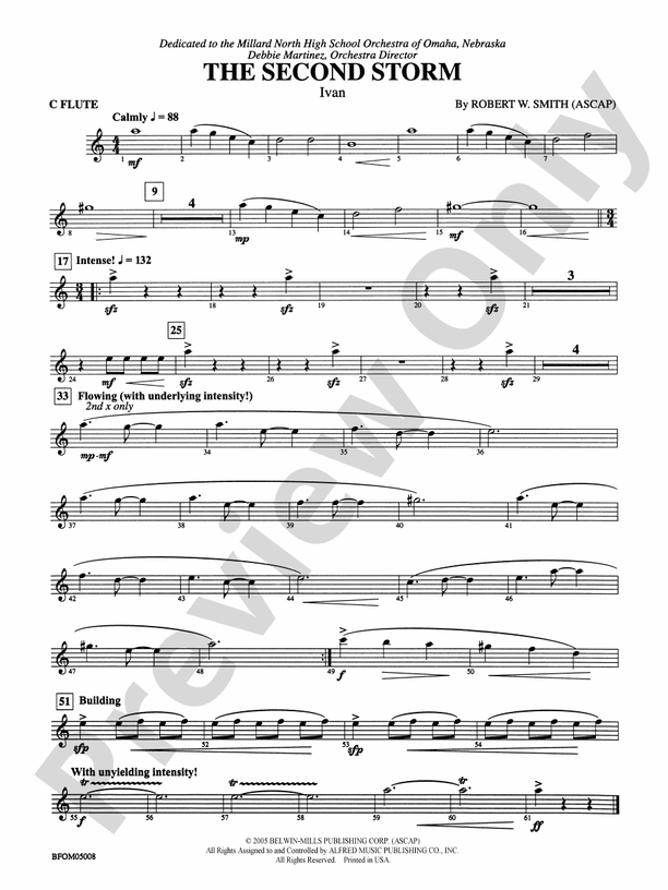 The Second Storm (Ivan): Flute: Flute Part - Digital Sheet Music Download