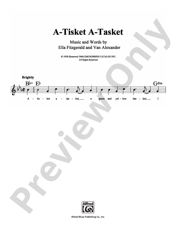 A-Tisket A-Tasket: Lead Sheet: Ella Fitzgerald - Digital Sheet Music ...