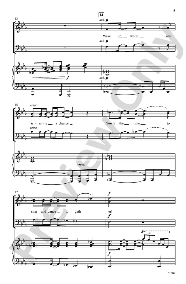 Stronger Together: SAB Choral Octavo: Sherry Blevins - Digital Sheet ...