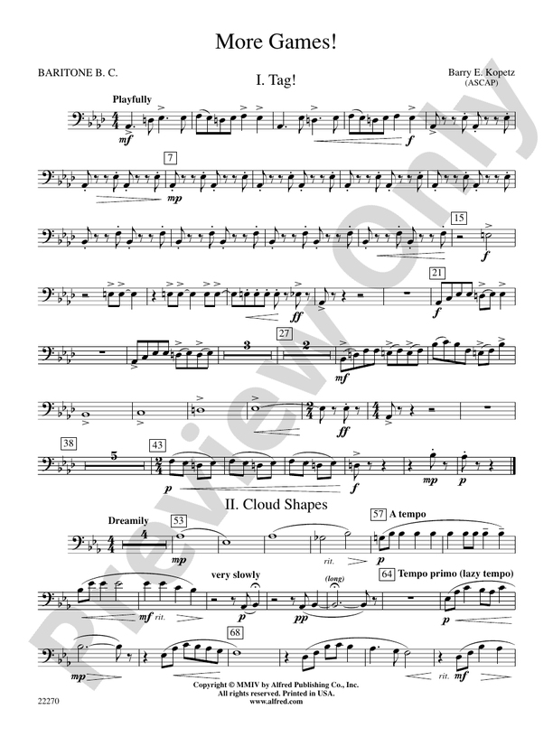 More Games!: Baritone B.C.: Baritone B.C. Part - Digital Sheet Music ...