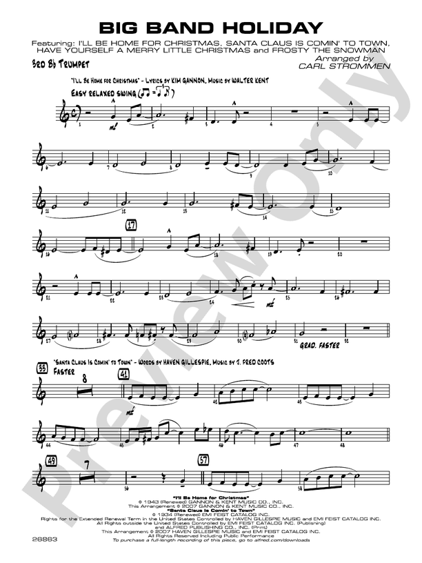 Big Band Holiday: 3rd B-flat Trumpet: 3rd B-flat Trumpet Part - Digital ...