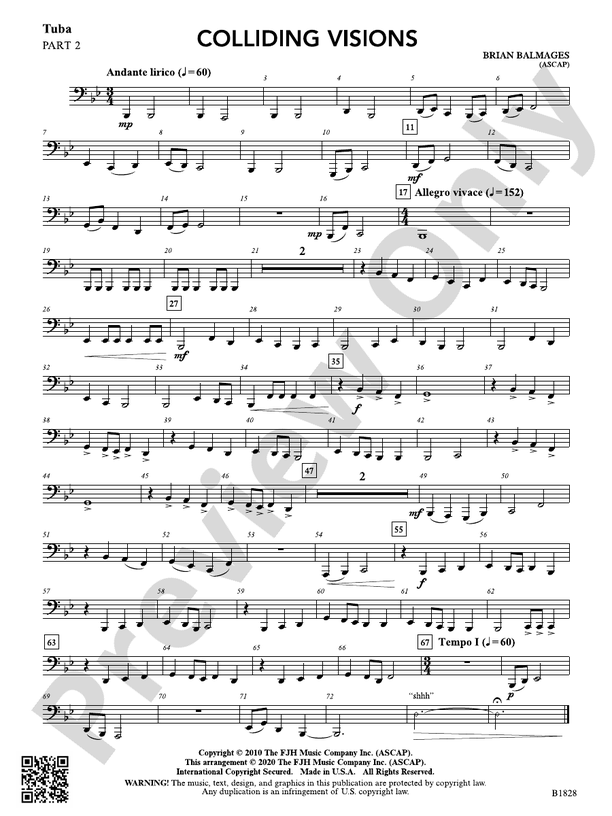 Colliding Visions: Part 2 - Tuba: Part 2 - Tuba Part: Brian Balmages ...