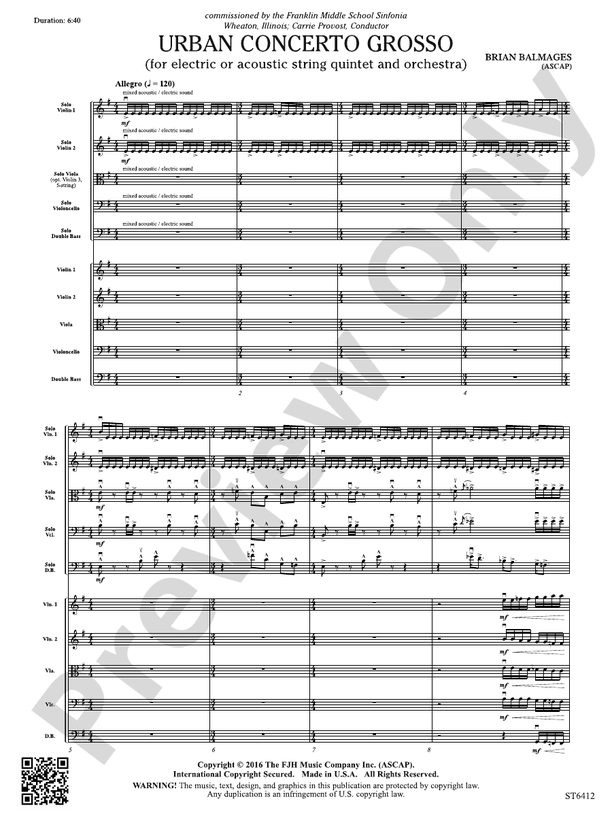 Urban Concerto Grosso: Score: : Brian Balmages - Digital Sheet Music ...