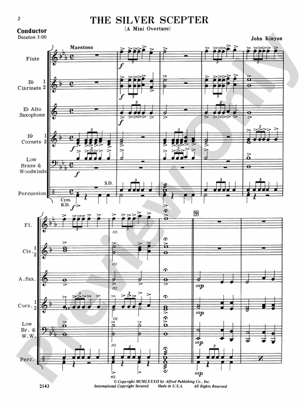 The Silver Scepter: Score: Concert Band Score - Digital Sheet Music ...