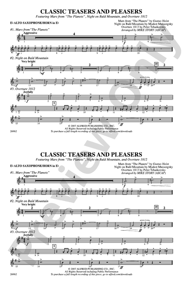 Classic Teasers and Pleasers: E-flat Alto Saxophone: E-flat Alto ...